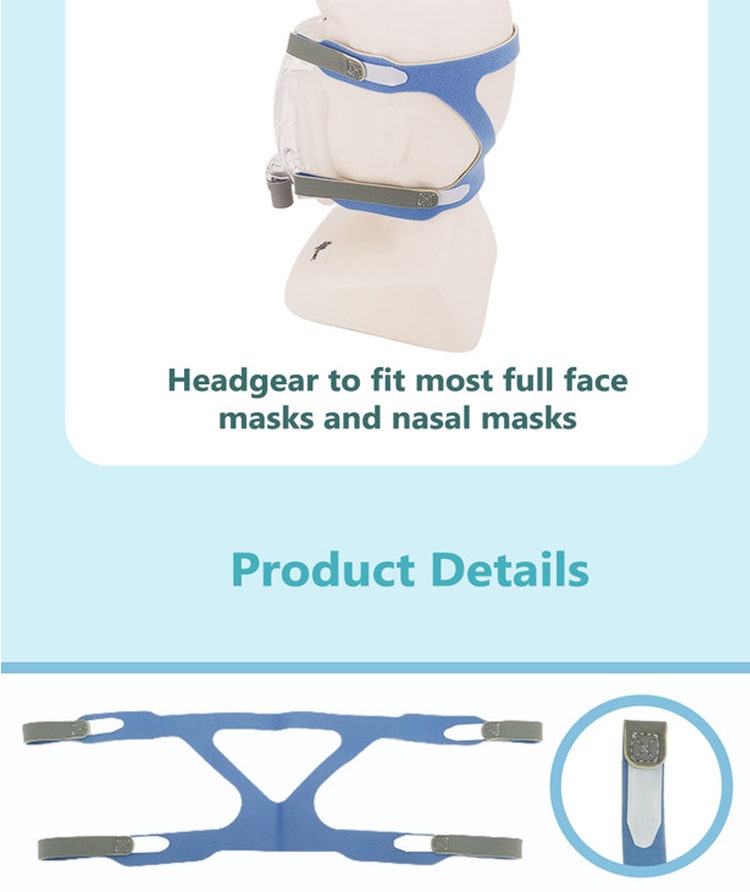Blue and Black Cpap Mask Headgear Suitable FM2 F1B FM4 NM2 NM4 Elastic ...