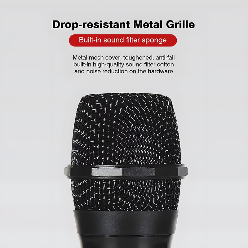 4-Channe Wireless Microphone UHF Handheld Dynamic Karaoke Mic For ...