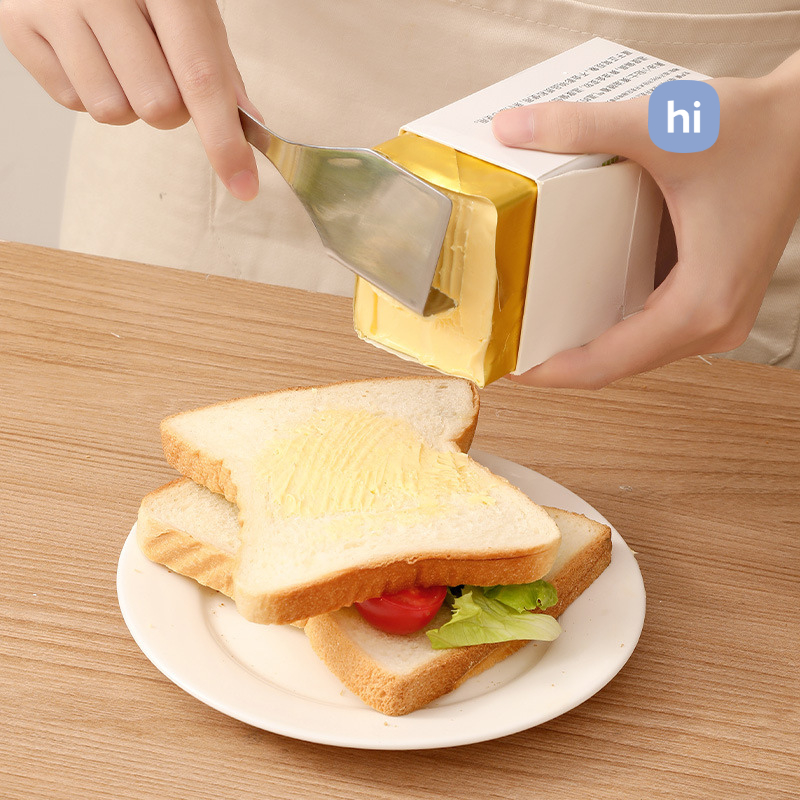 HI HOMES New 304 Stainless Steel Butter Knife Butter Cutter Block Gauge ...