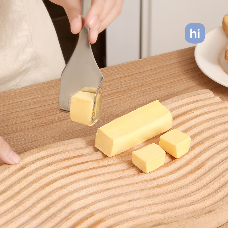 HI HOMES New 304 Stainless Steel Butter Knife Butter Cutter Block Gauge ...