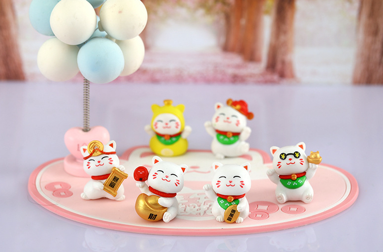 Miniature Lucky Cat Cute Cat Cute Animal Micro landscape Garden ...