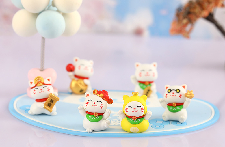 Miniature Lucky Cat Cute Cat Cute Animal Micro landscape Garden ...