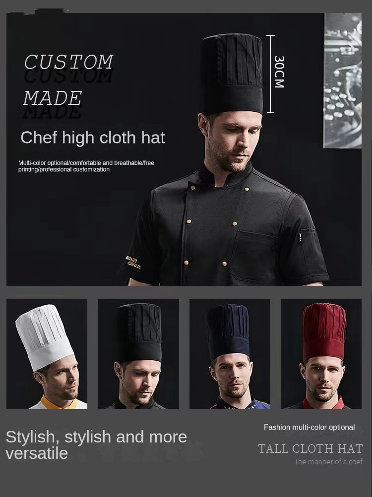 Ready Stock Unisex Chef Hat Restaurant Hotel Waiter Topper Adjustable ...