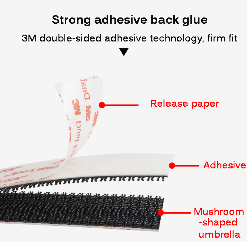 Velcros Adhesivo Type 250/25.4mm Width 3M Dual Lock SJ3550 Black and SJ ...