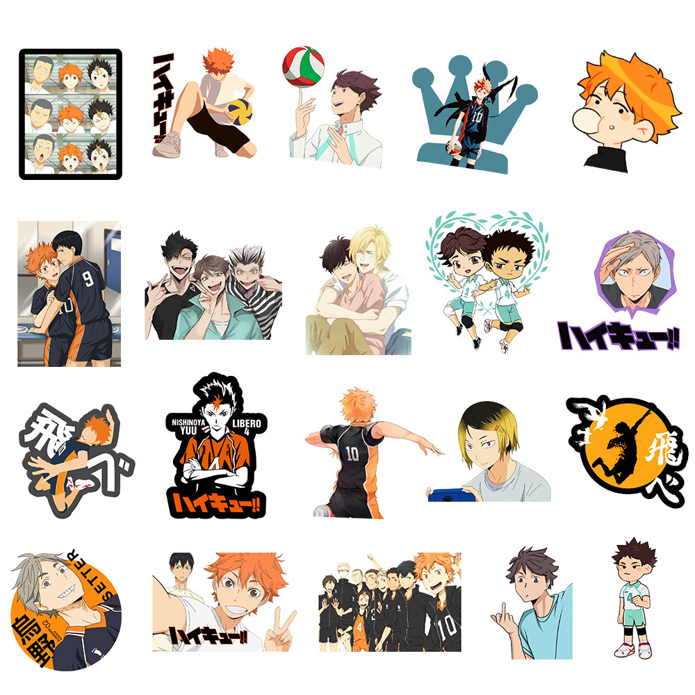 MUYA 100pcs Haikyuu Anime Stickers for Kids Waterproof Japan Cartoon ...