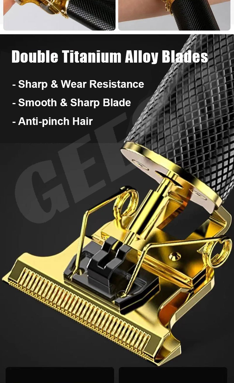 GEESO Barber Hair Trimmer Hair Cutter Cordless Rechargeable Haircut ...
