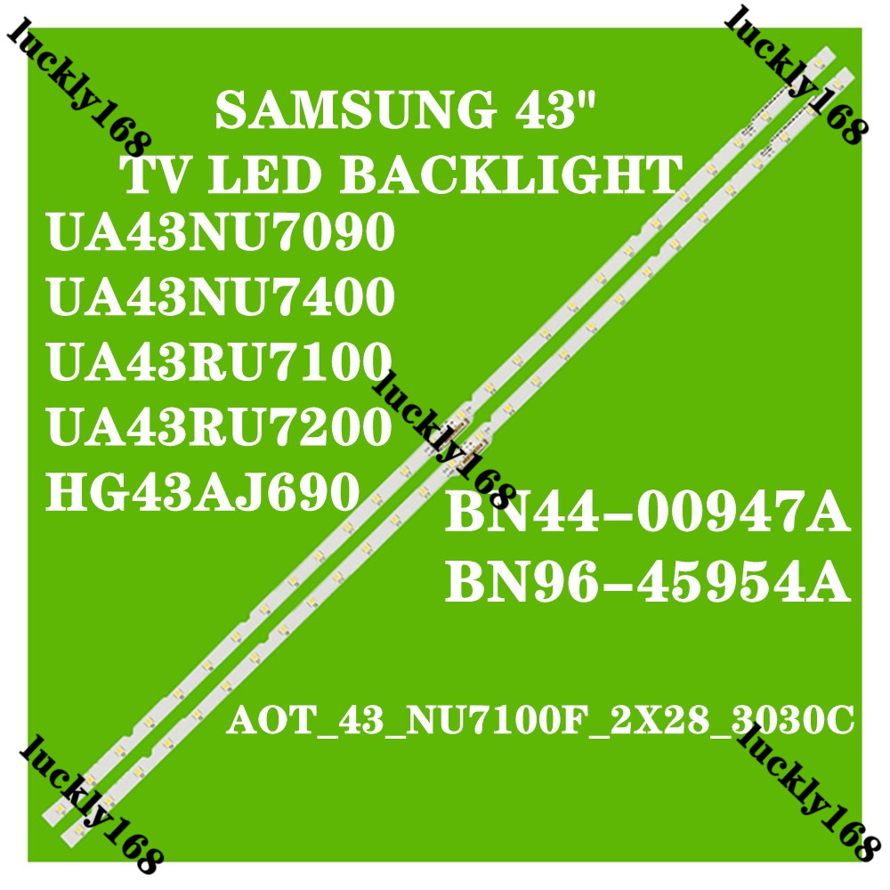 2pcs Led Backlight Strips 28 Lamps for Samsung 43 NU7100 UA43NU7100K ...