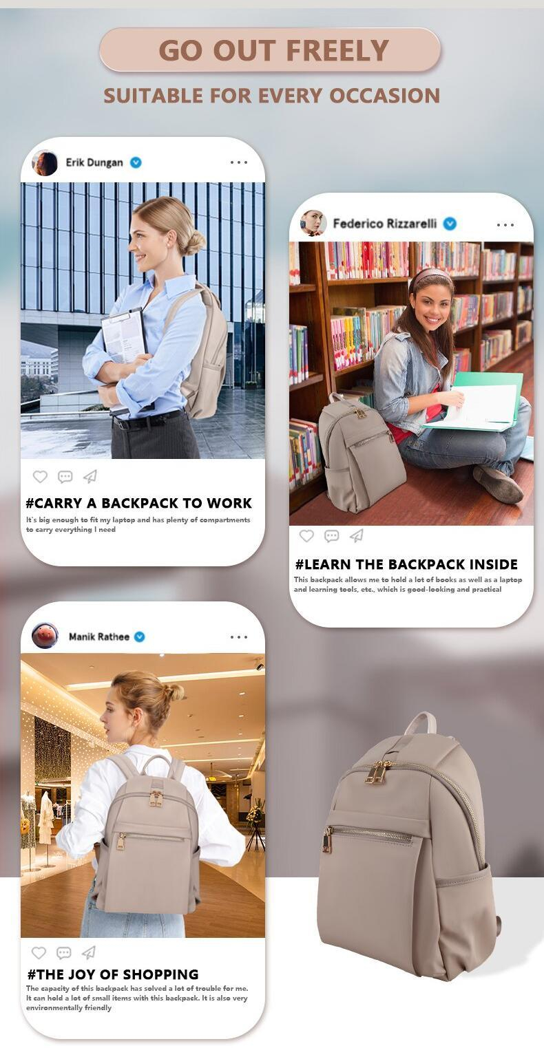 FULL DESIGN Minimal Waterproof Nylon Backpack | Shopee Singapore