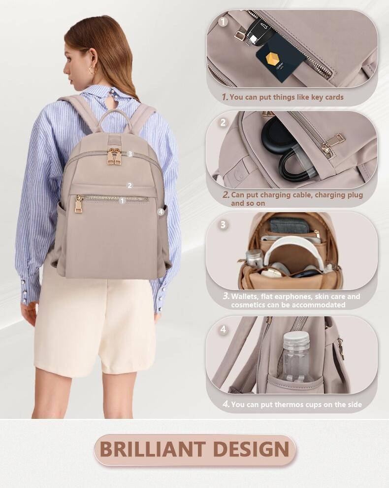 FULL DESIGN Minimal Waterproof Nylon Backpack | Shopee Singapore