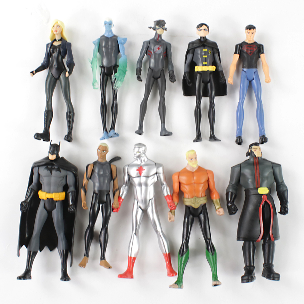 10Pcs/Set 10-12cm DC Comics Justice League Batman Superman Aquaman ...