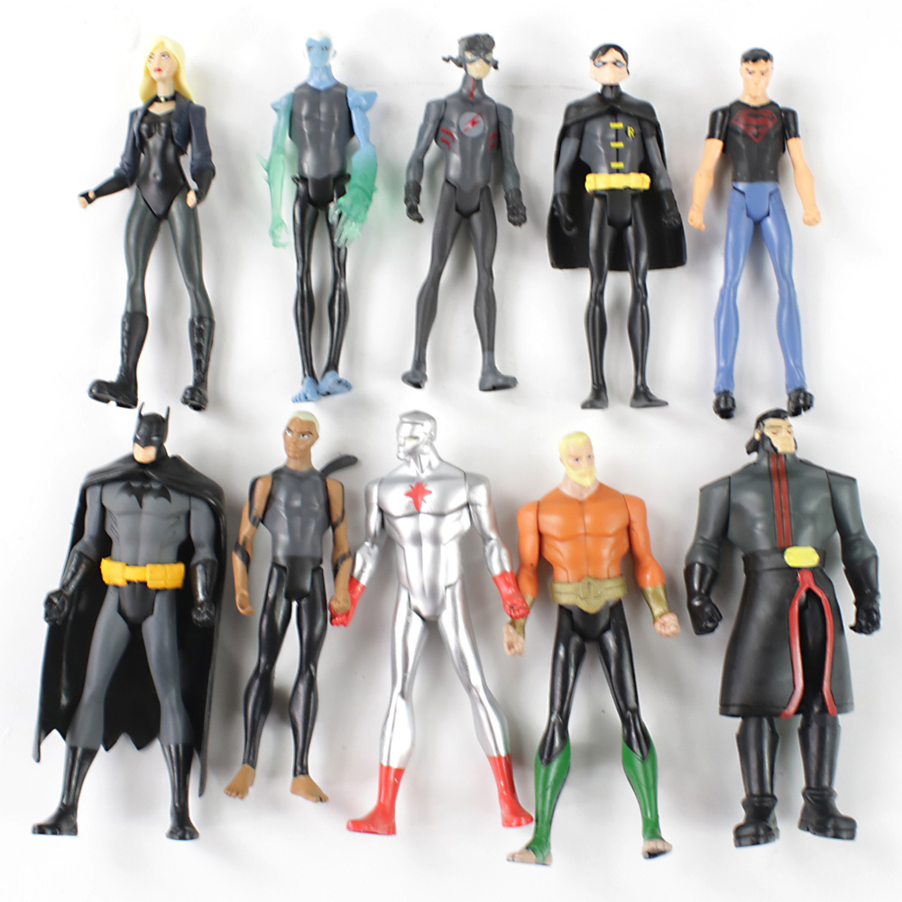 10Pcs/Set 10-12cm DC Comics Justice League Batman Superman Aquaman ...