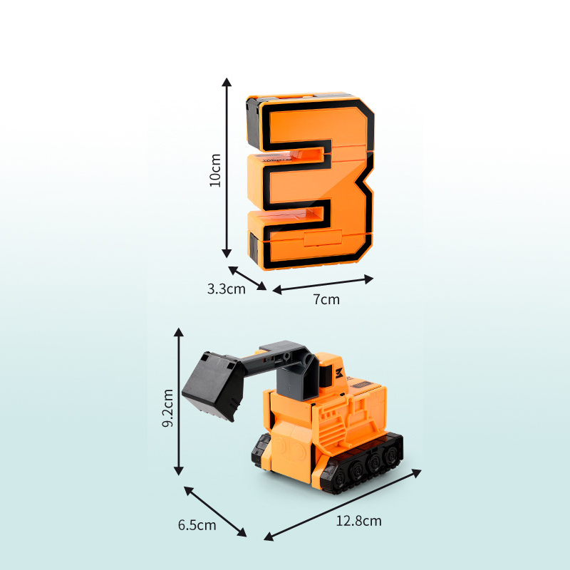 Plus Size Transformation Number Robot Boys Building Blocks Deformation ...