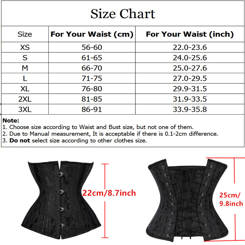 24 Steel Bone Waist Trainer Corset Slimming Waist Trimmer Shapewear ...