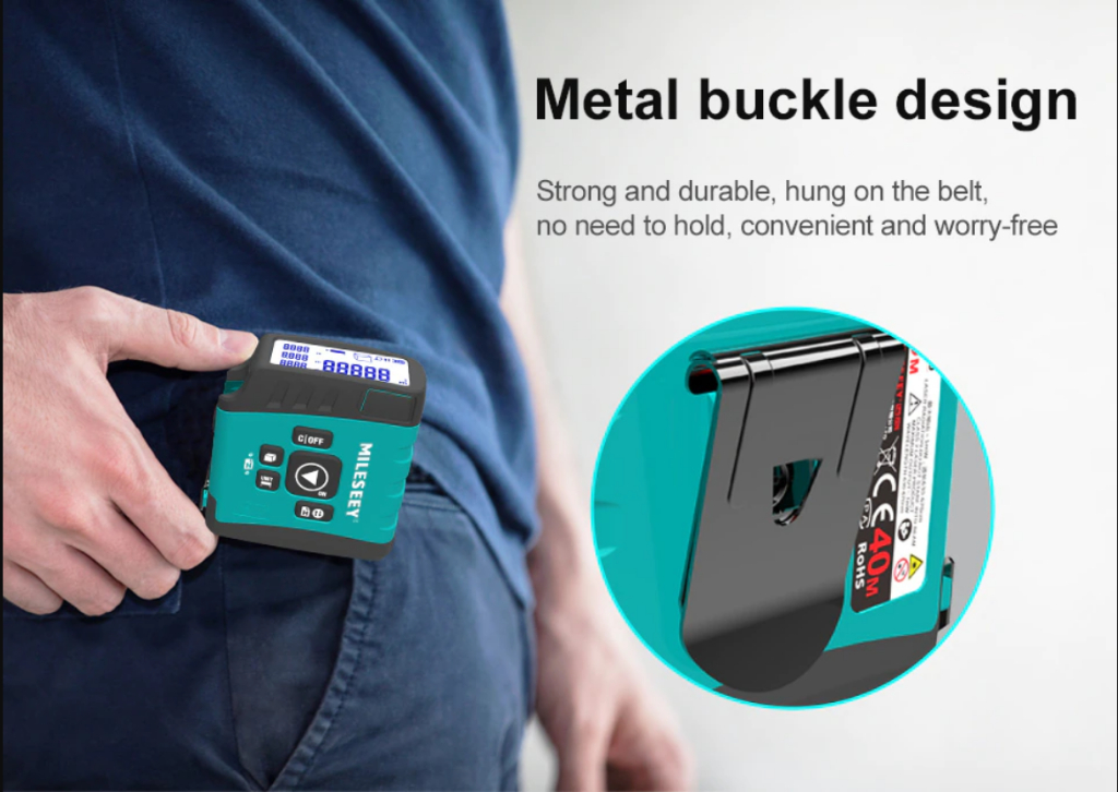 Mileseey DT20 Laser Tape Measure Mini Portable 3 in1 High-Precision Digital Distance Meter,40m ...