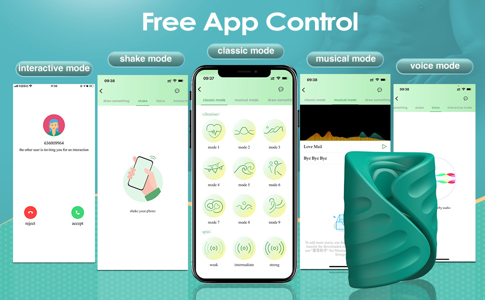 Male Masturbator Penis Training Vibrator with APP Control Delay Cock ...