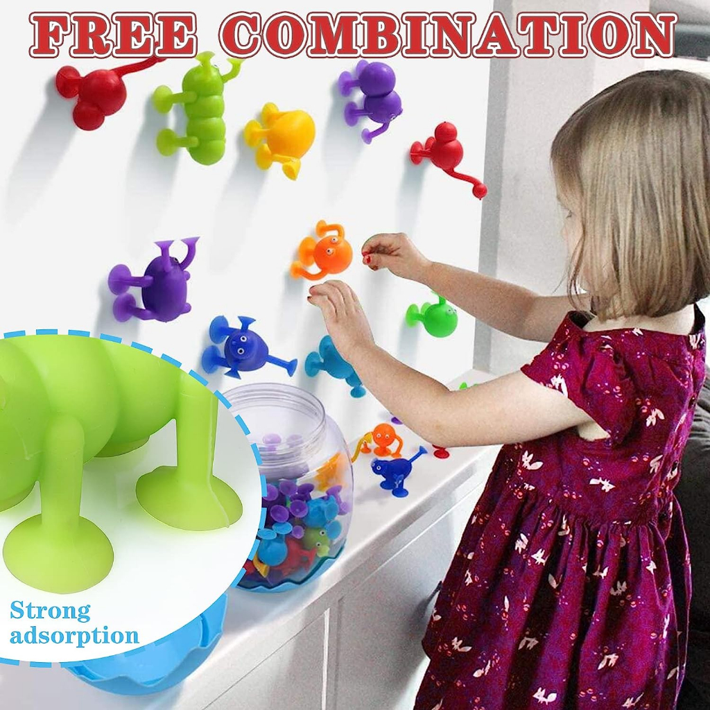 Suction Toys Kids Bath Toys Animal Sucker Toys Blocks Suction Toy ...