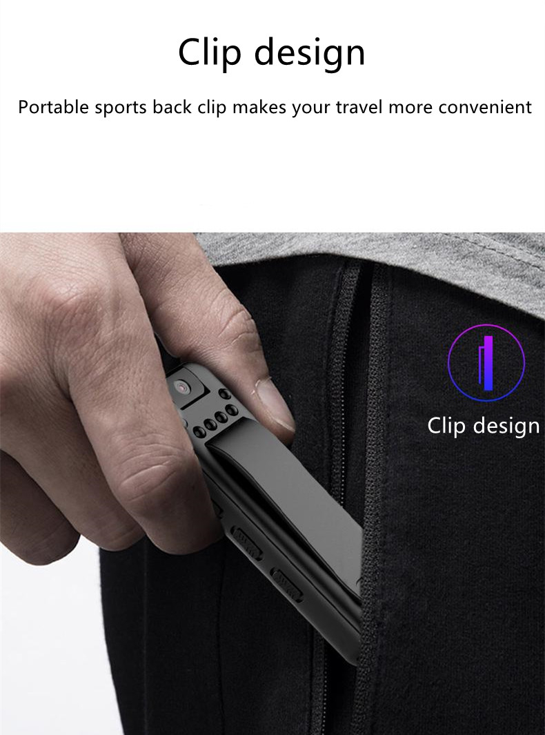 Mini Camera Full HD 1080P Micro Body Camcorder Night Vision DV Video ...