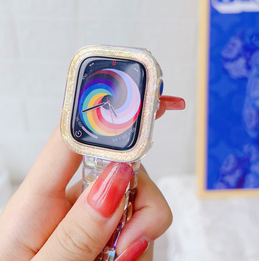 Bling Radium Carving Shiny Powder Protector Frame Cover For Watch Case ...