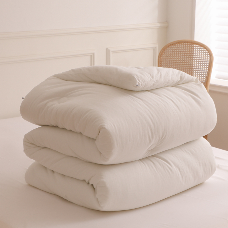 1 Pc Thick And Fluffy Comforter for Winter Cotton Quilt Pure White ...