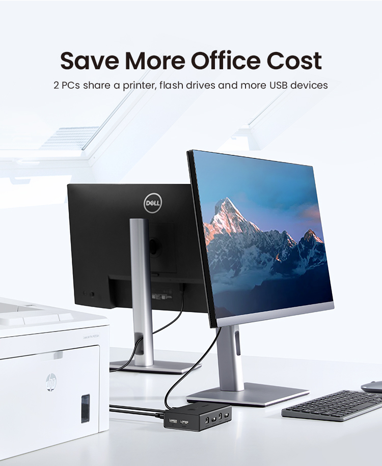 UGREEN USB HDMI KVM Switch 4K Ultra HD HDMI Switcher Box For Sharing ...