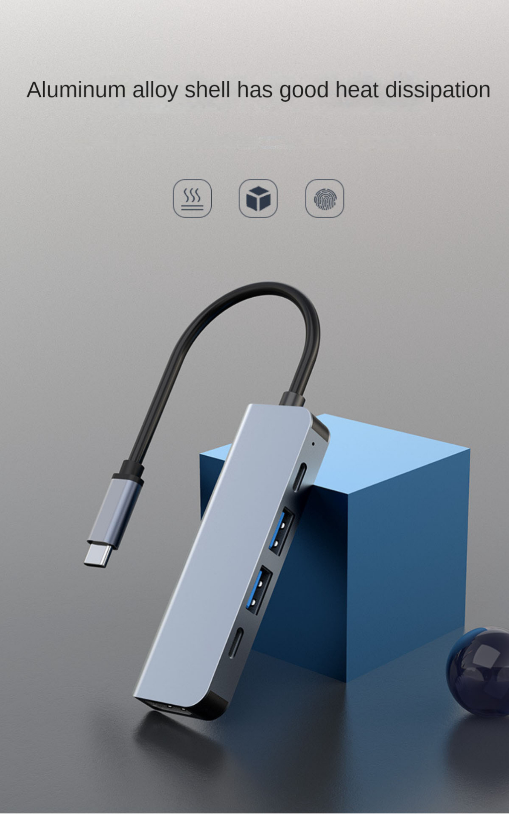 Type-c 5in1 Docking Station HDMI 4K USB3.0 Type C Data Transfer USB ...