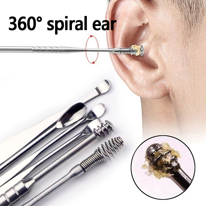 6Pcs/set Portable Multifunctional Ear Wax Remover Ear Cleaning Kit Ear ...