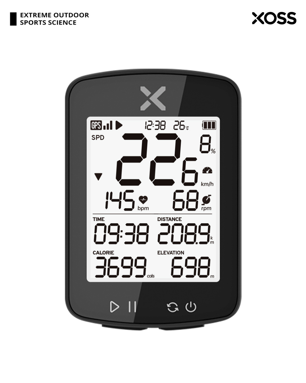 XOSS G2 G2 Plus GPS Cycling Computer Bicycle Wireless Speedometer ...