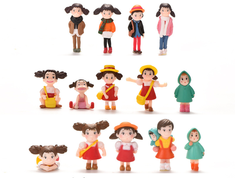 Mini Cute Girl And Boy Cartoon Miniature Figurines Resin Fairy Garden ...