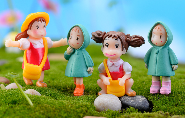 Mini Cute Girl And Boy Cartoon Miniature Figurines Resin Fairy Garden ...