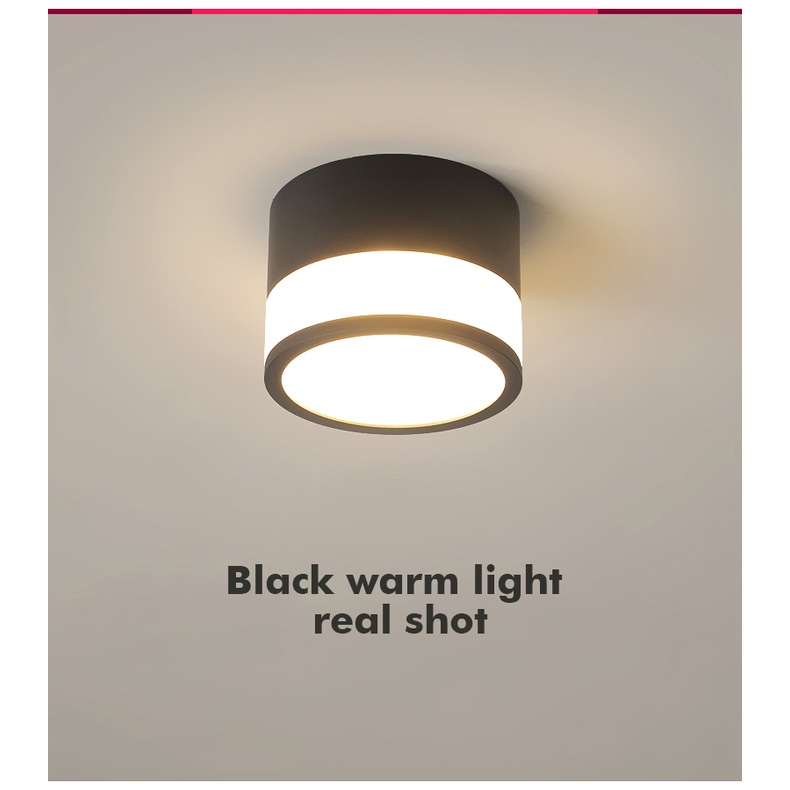 Tri Color Led Downlight Surface Mounted Cylinder Ceiling For Living ...