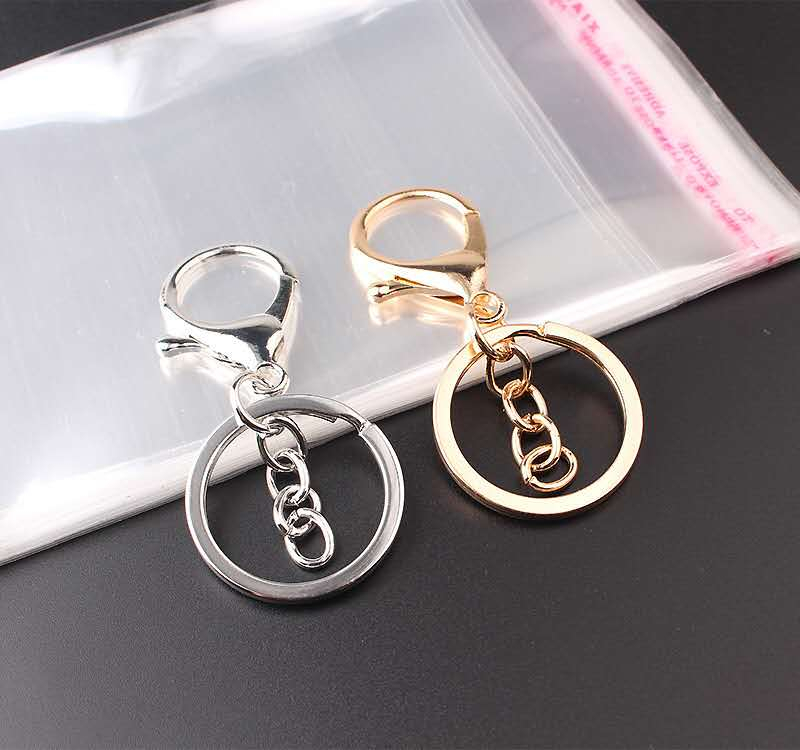 Zinc Alloy Keychain Set Lobster Buckle Keyring Dog Buckle DIY Zinc ...