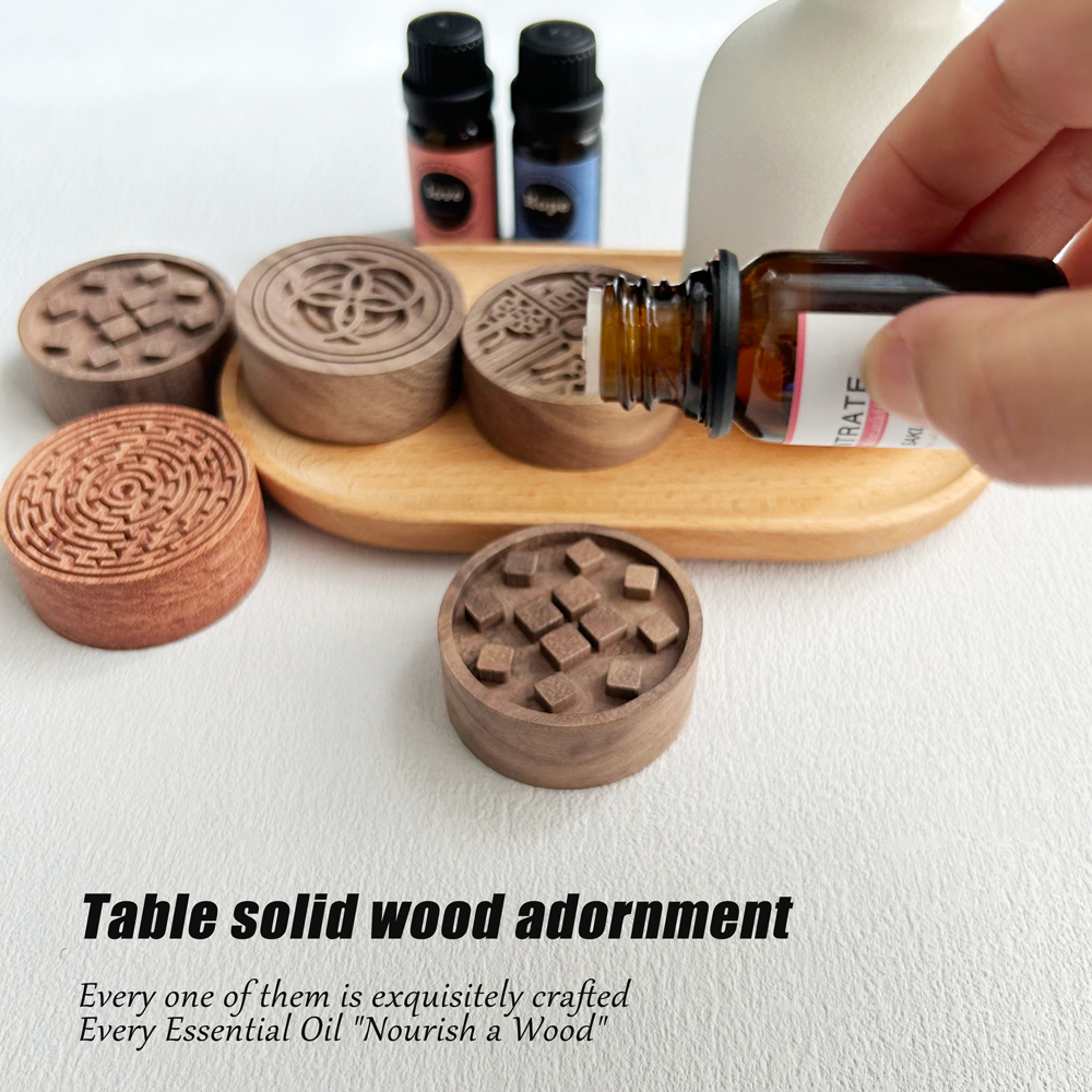 Natural Wood Aromatherapy Diffuser Essential Oil Incense Home Walnut ...