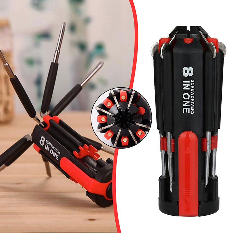 KIPRUN 8 In 1 Screwdriver Set with LED Light Tool Set Folding ...