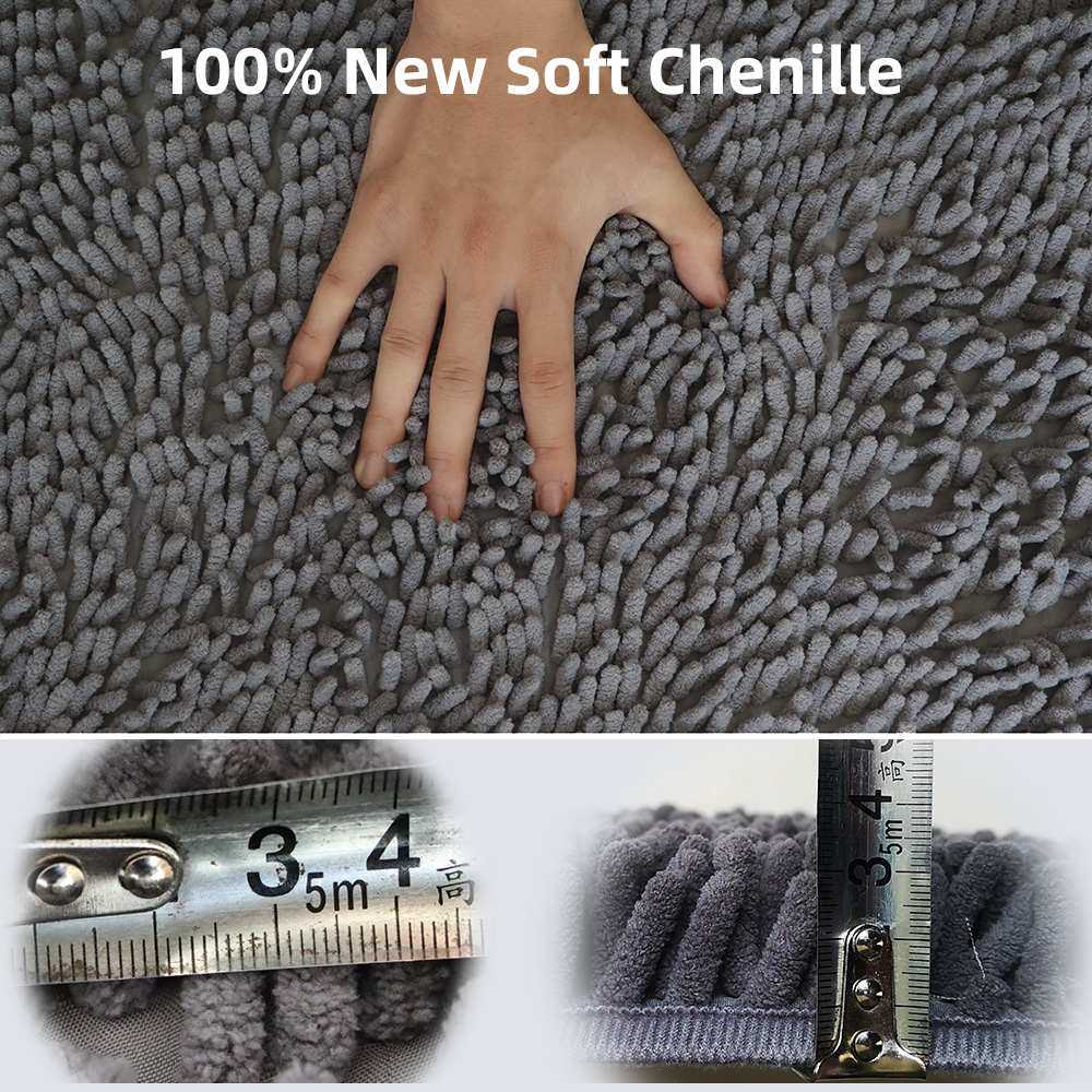 🔥3-Day Delivery🔥 Chenille Mat Bath Mat Anti-slip Bathroom Mat Absorbent ...