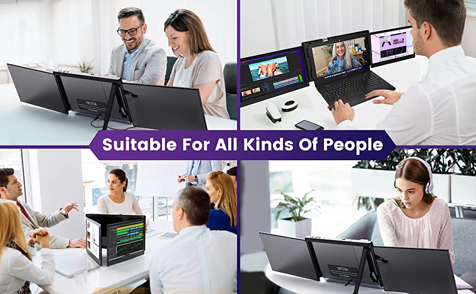 OFIYAA P2 Pro Triple Portable Monitor 13.3-inch Laptop Screen Expander ...