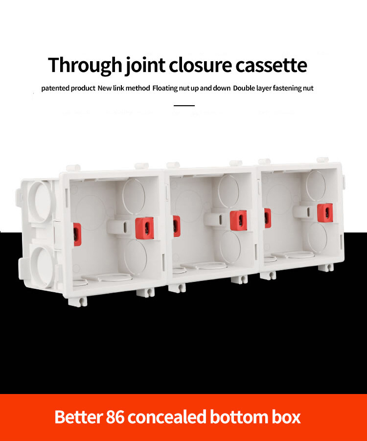 Vollia 86 * 86/118 * 72/146 * 86mm Socket Switch Mounting Box PVC Wall ...