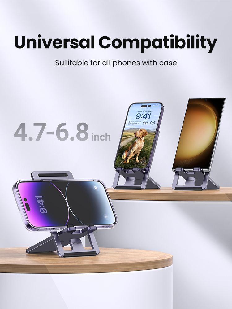 UGREEN Phone Stand Desk Foldable Phone Holder Portable Adjustable Hands ...