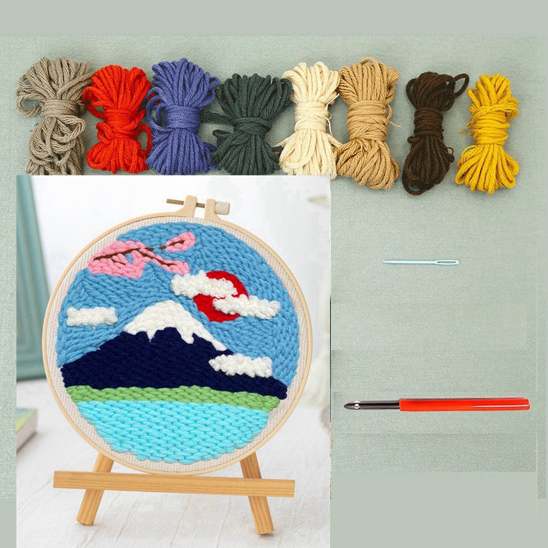 【SG Stock】[Children Gift] Cross Stitch Kit Poke Embroidery Punch Needle ...