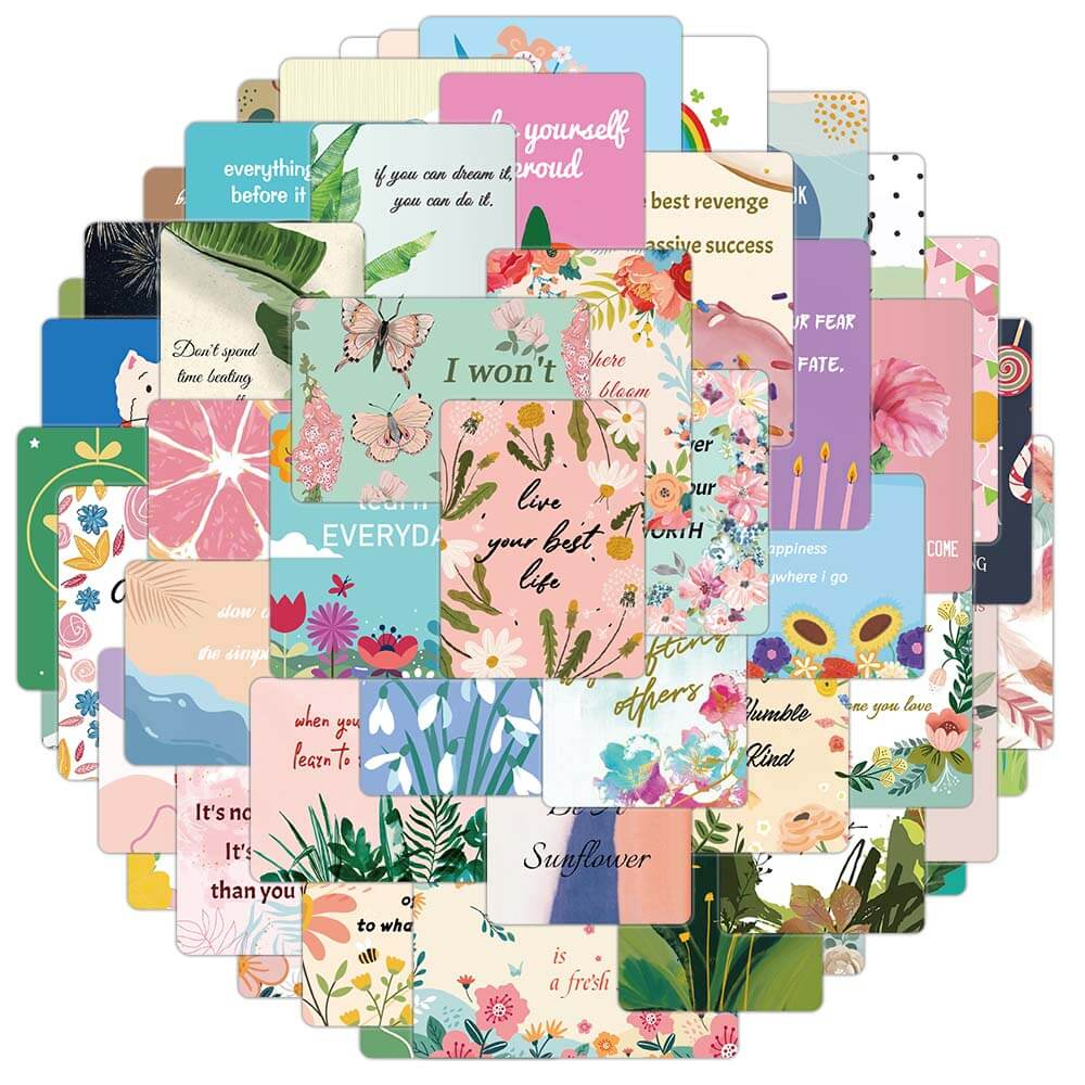 [Large Stickers]52pcs Inspirational Card Motivational Posters Stickers ...
