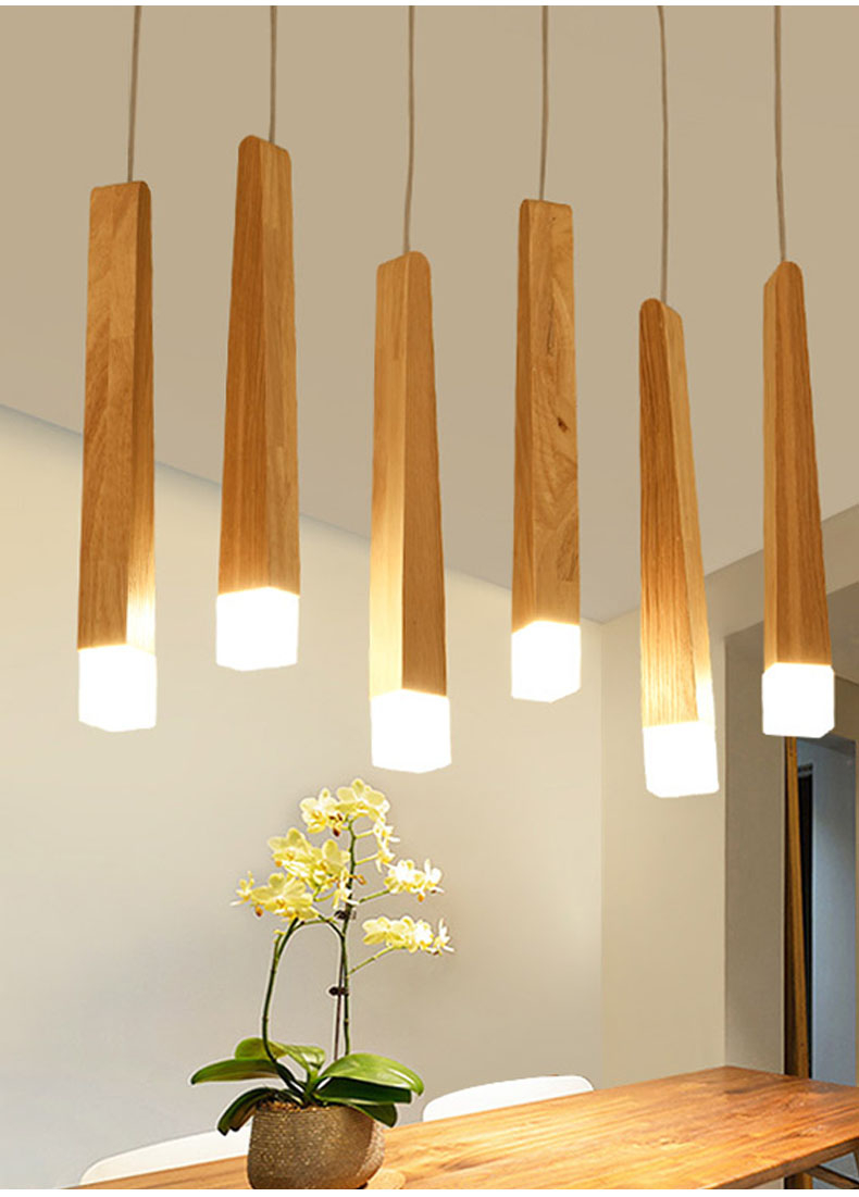 Japanese Drop Light For Bar Counter, Modern Solid Wood Pendant Light ...