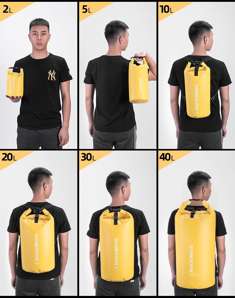 【3-day Delivery】ROCKBROS Outdoor Ocean Pack Waterproof Dry Bucket Bag (2L/5L/10L/20L/30L/40L ...