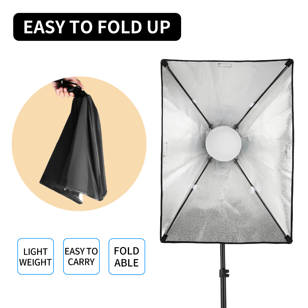 Selens 2PCS Photography 50x70CM Softbox Lighting Kits Professional ...