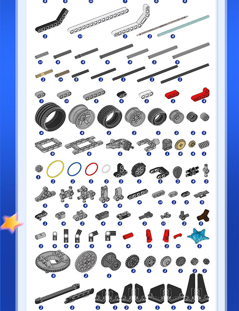 New DIY MOC 45560 45544 Technical Education Building Blocks Bricks For ...