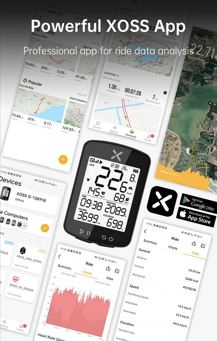 XOSS G2+ G2 Plus Speedometer Bike wireless water proof IPX7 GPS 2.2 ... XOSS G2+ G2 Plus Speedometer Bike wireless water proof IPX7 GPS 2.2 ...