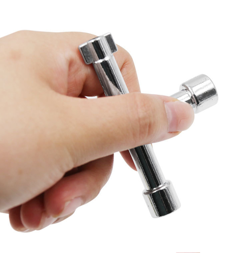 KIPRUN Universal Triangle Square Key Wrench Plumber Keys, 4 Way Universal Cross Triangle Wrench ...