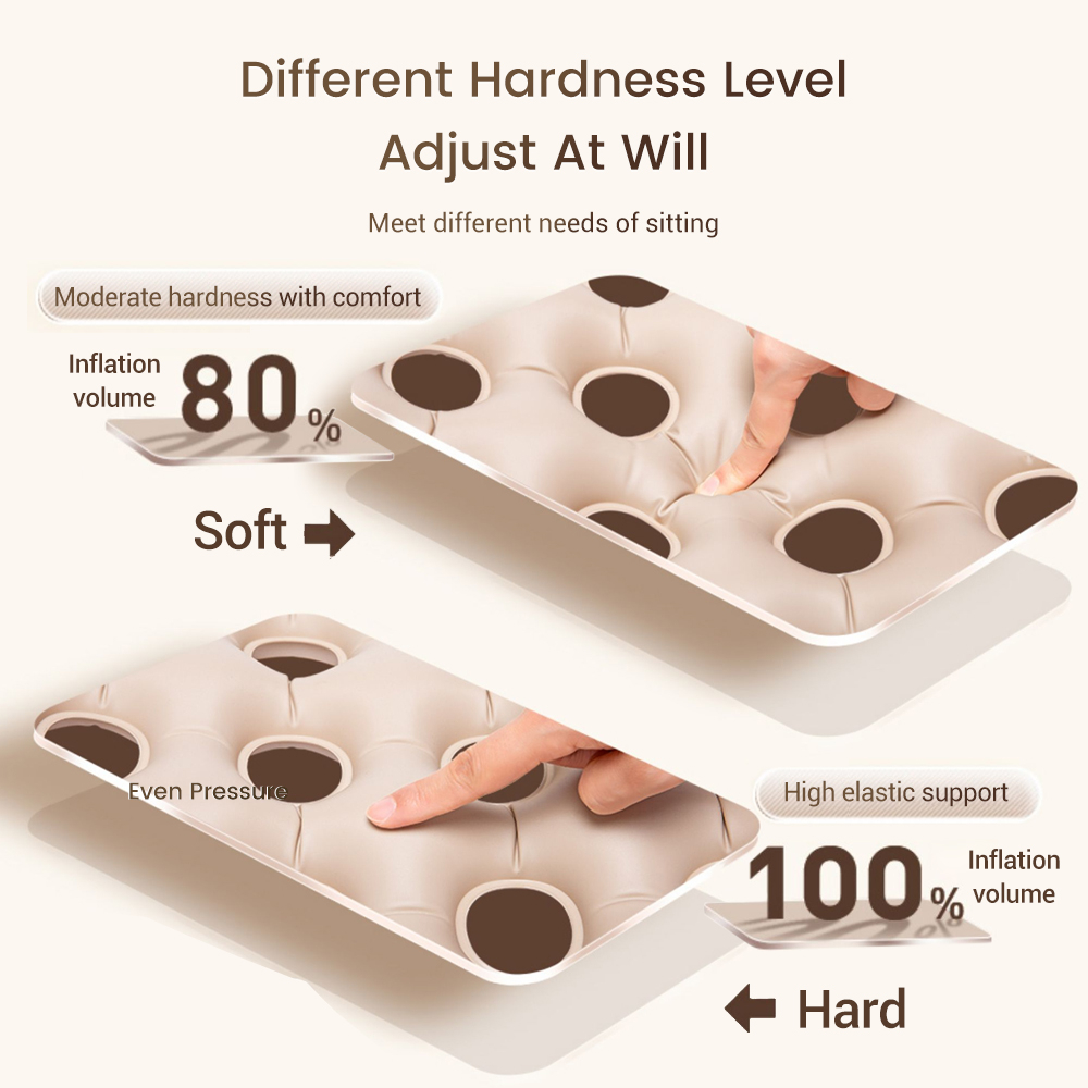 Cofoe 3D Seat Cushion Air Inflatable Pad Mat for Car Office Chair Anti-Bedsore Pressure Relief ...