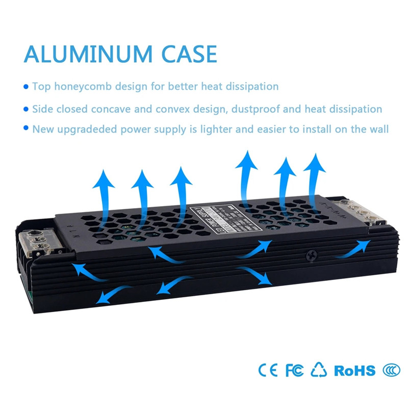 Power Supply AC110V-240V to DC12V 24V Adapter 60W 100W 200W 300W 400W ...