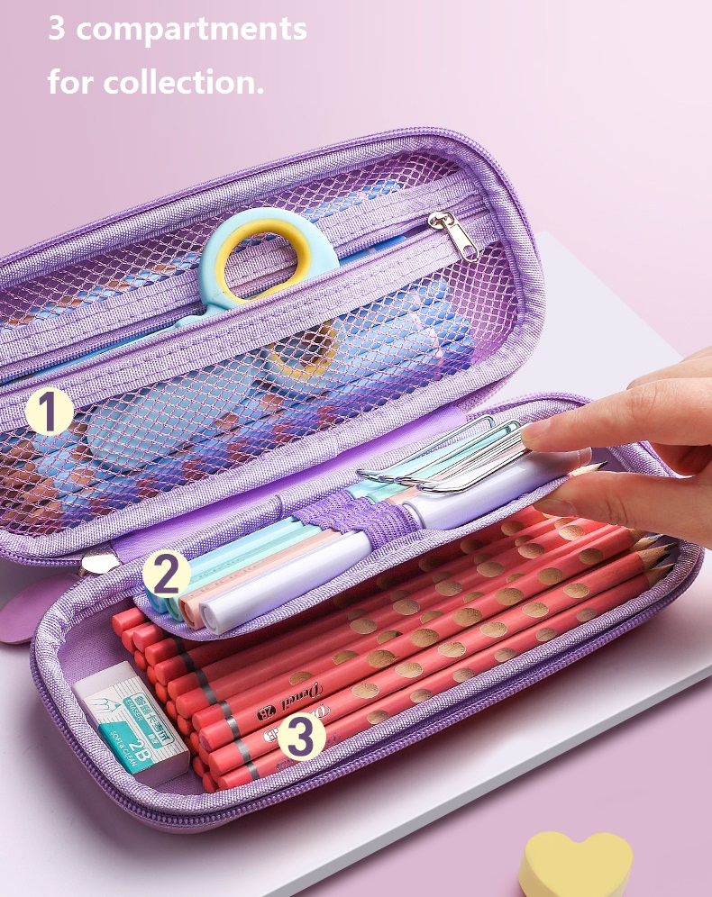 Pencil Box 3D Cartoon Unicorn Cute Pencil Case School Stationery Box ...