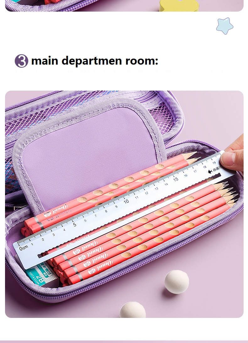 Pencil Box 3D Cartoon Unicorn Cute Pencil Case School Stationery Box ...