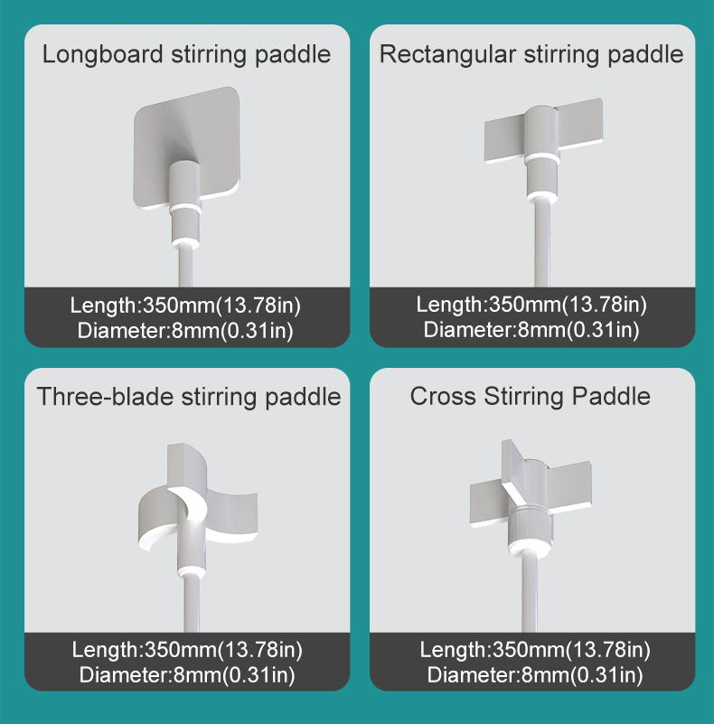 JOANLAB PTFE 350mm Stirring Rod Stirring Blade Stirring Paddle ...